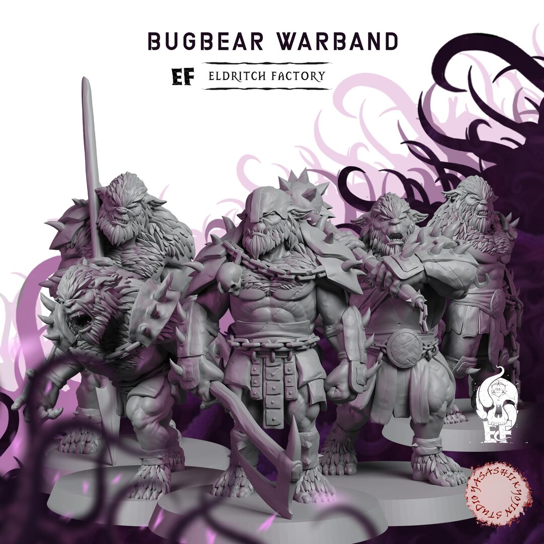 Bugbears | 3D Printed Fantasy Tabletop Miniatures - 28MM - 100MM ...