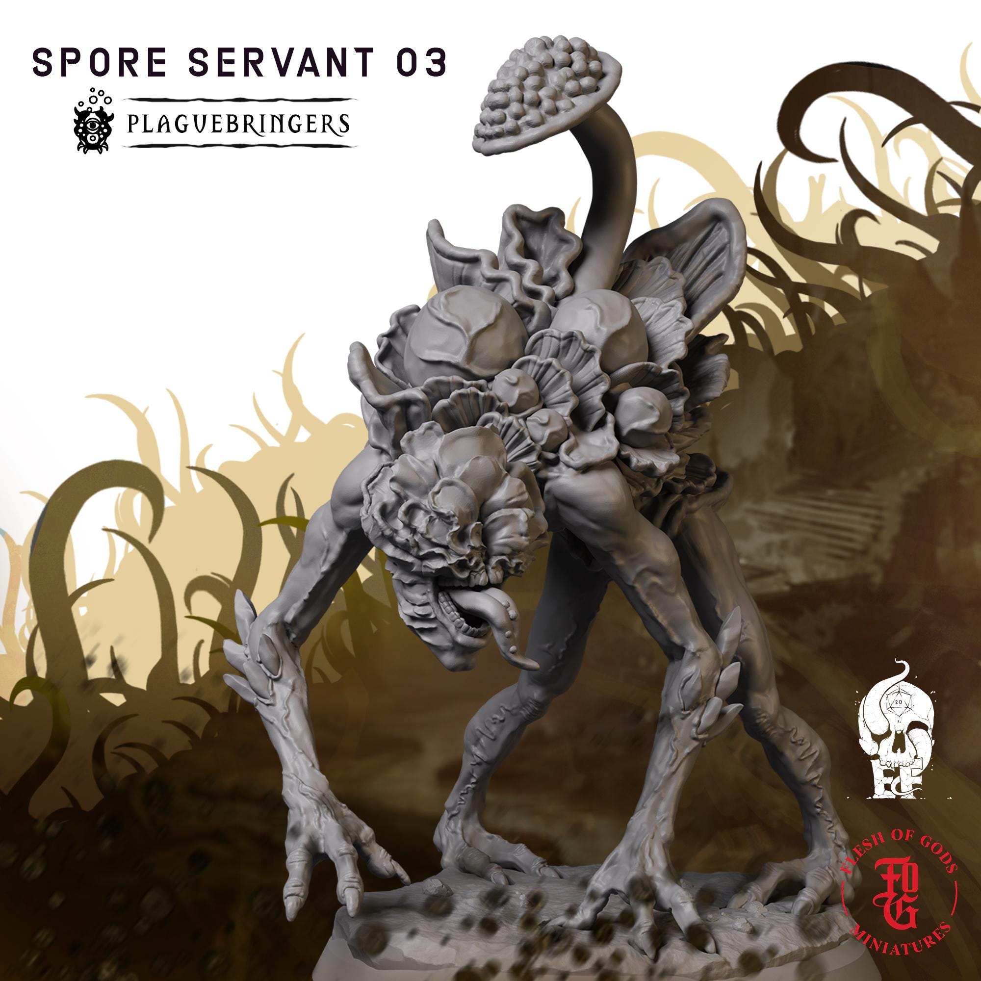 Spore Servants | Fantasy Tabletop Miniature - 28MM - 100MM | Dungeons ...