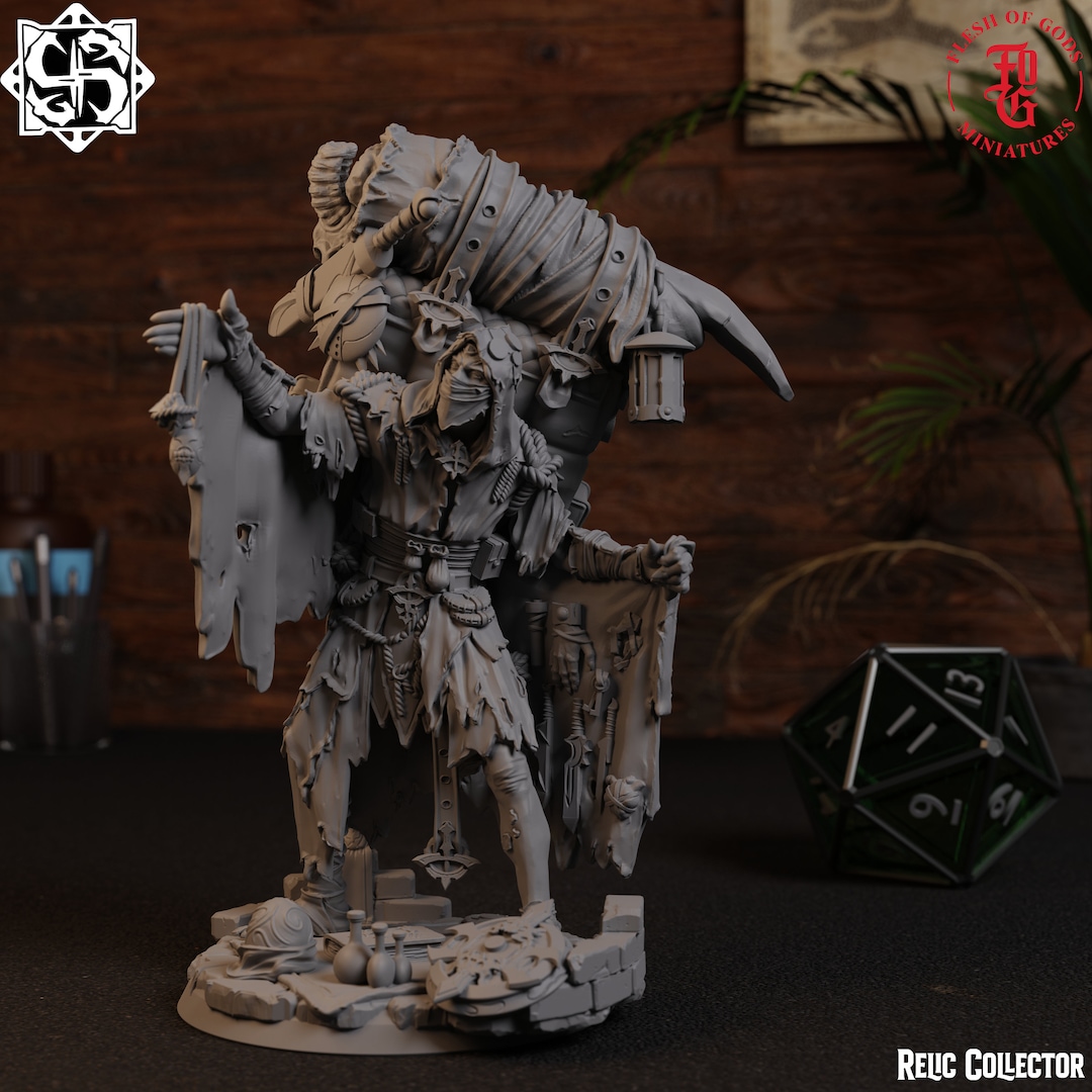 Relic Collector Fantasy Tabletop Miniature 28MM 100MM Dungeons and ...