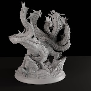 Hydra Seven-headed Terror Fantasy Tabletop Miniature 28MM 54MM Dungeons ...