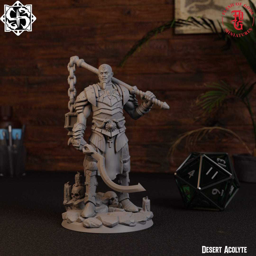 Desert Acolyte | Fantasy Tabletop Miniature - 28MM - 100MM | Dungeons ...