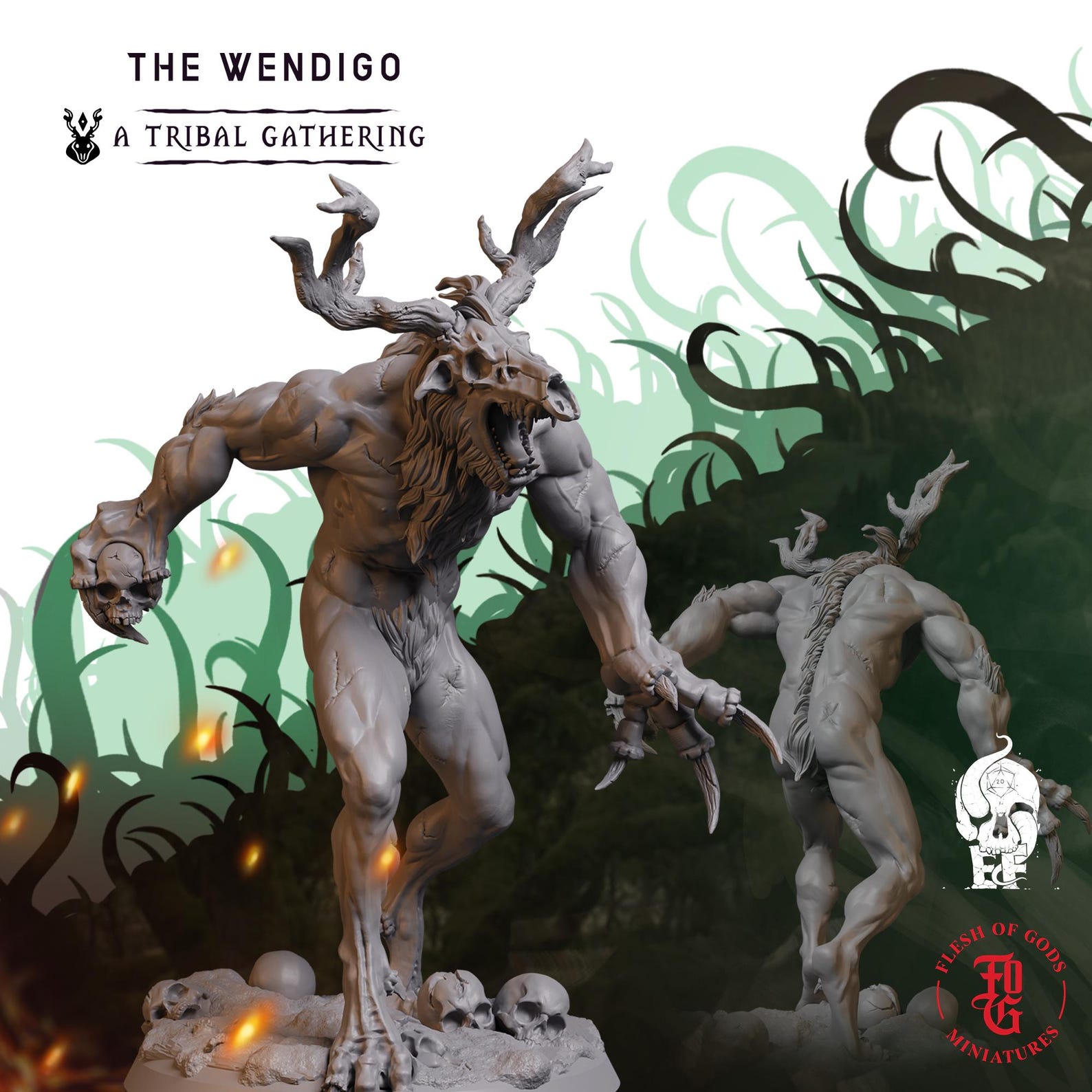 Wendigo | Fantasy Tabletop Miniature - 28MM - 54MM | Dungeons and ...