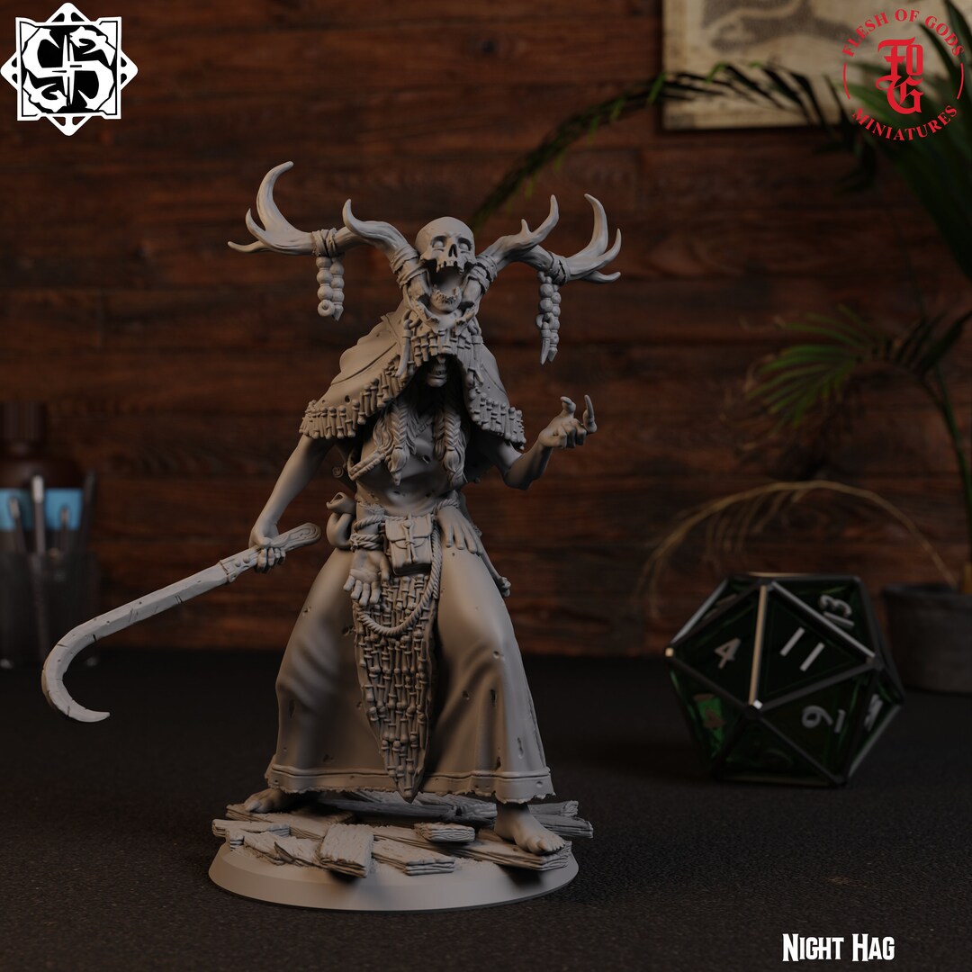 Night Hag | Fantasy Tabletop Miniature - 28MM - 100MM | Dungeons and ...