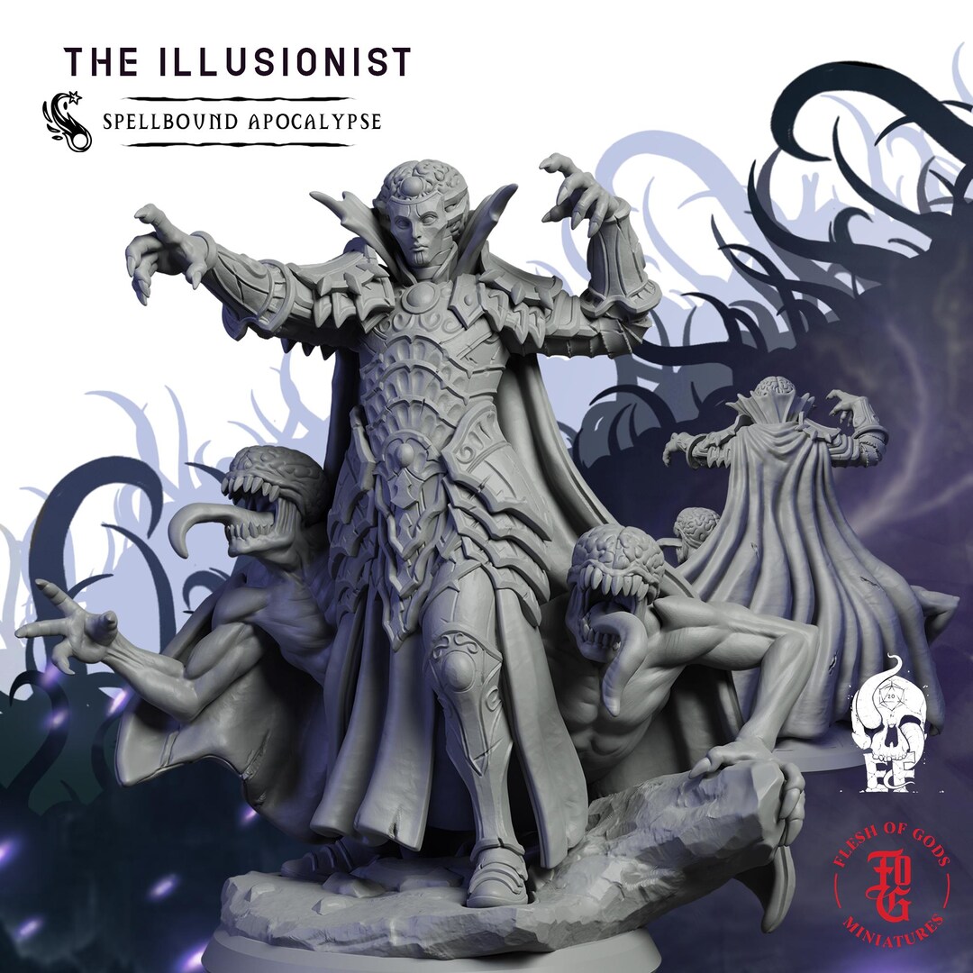 The Illusionist | Arcane Master | Fantasy Tabletop Miniature - 28MM ...