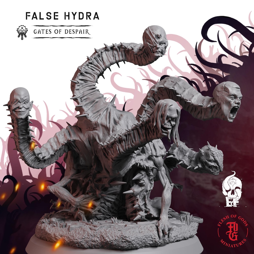 False Hydra | Fantasy Tabletop Miniature - 28MM - 54MM | Dungeons and ...