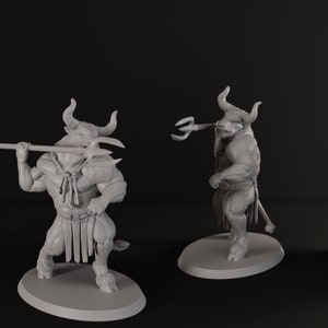Minotaurs 3D Printed Fantasy Tabletop Miniatures 28MM - Etsy