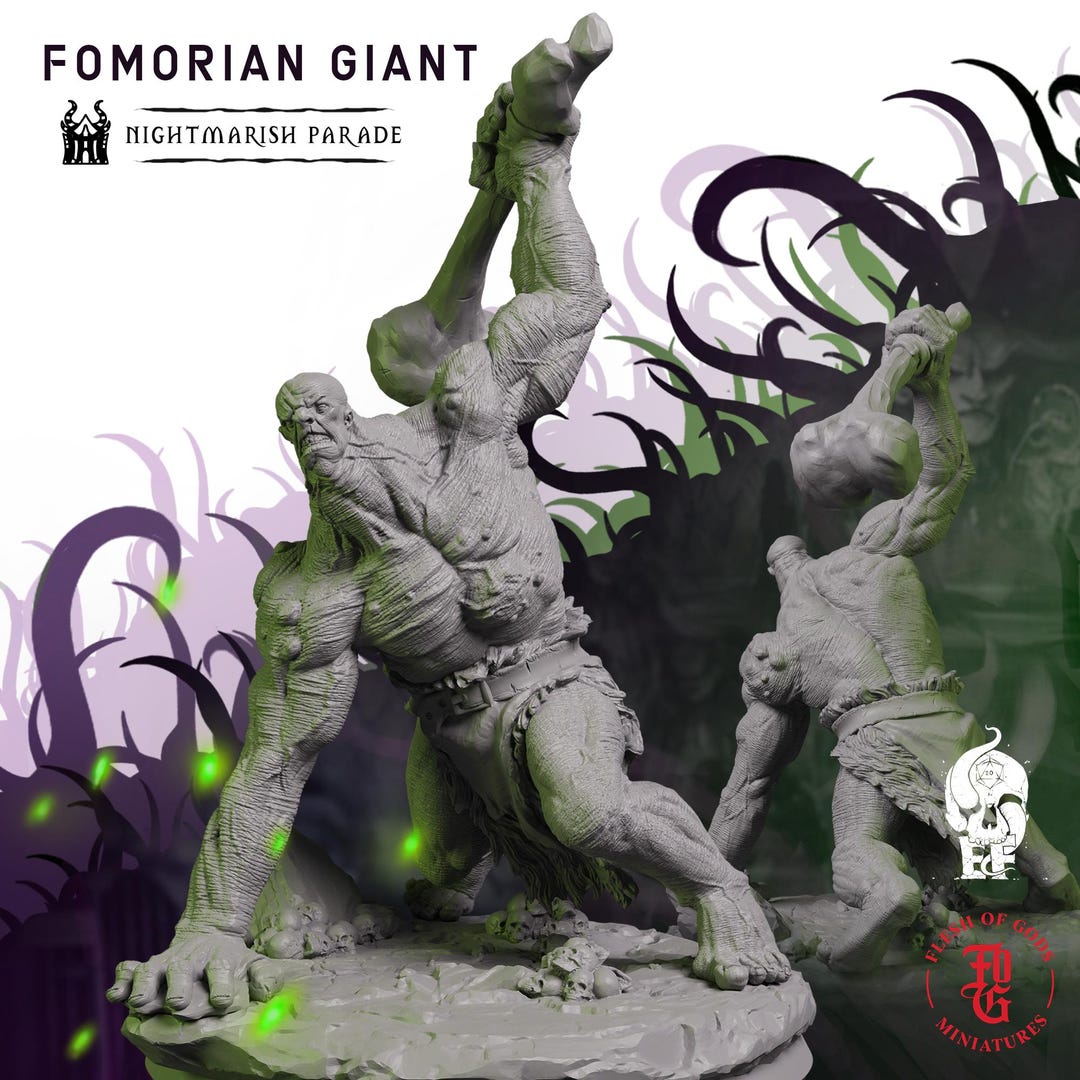 Fomorian Giant Fantasy Tabletop Miniature 28mm 45mm Dungeons
