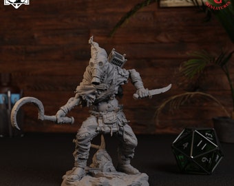 Dark Druid Fantasy Tabletop Miniature 28MM 100MM Dungeons and Dragons ...