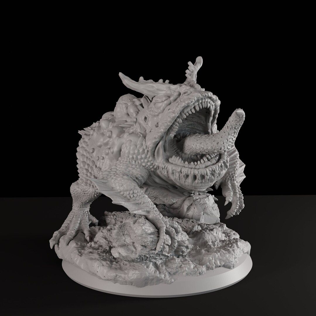 Giant Toad Fantasy Tabletop Miniature 28MM 54MM Dungeons and Dragons ...