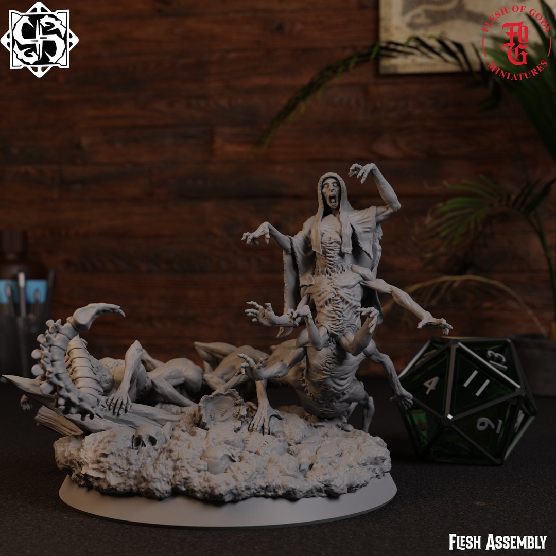 Flesh Assembly Fantasy Tabletop Miniature 28MM 54MM Dungeons and ...
