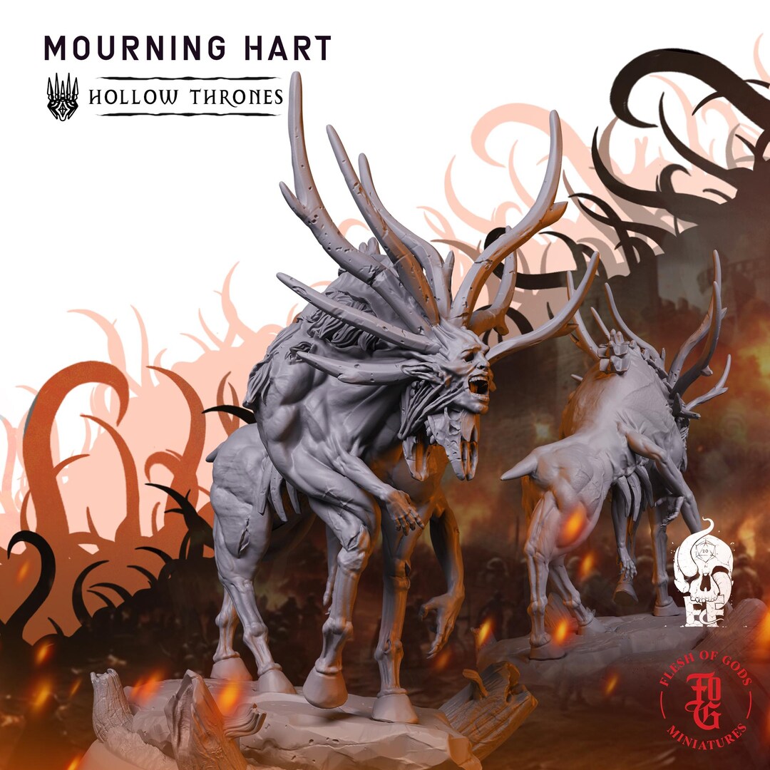 Mourning Hart | Fantasy Tabletop Miniature - 28MM - 54MM | Dungeons and ...
