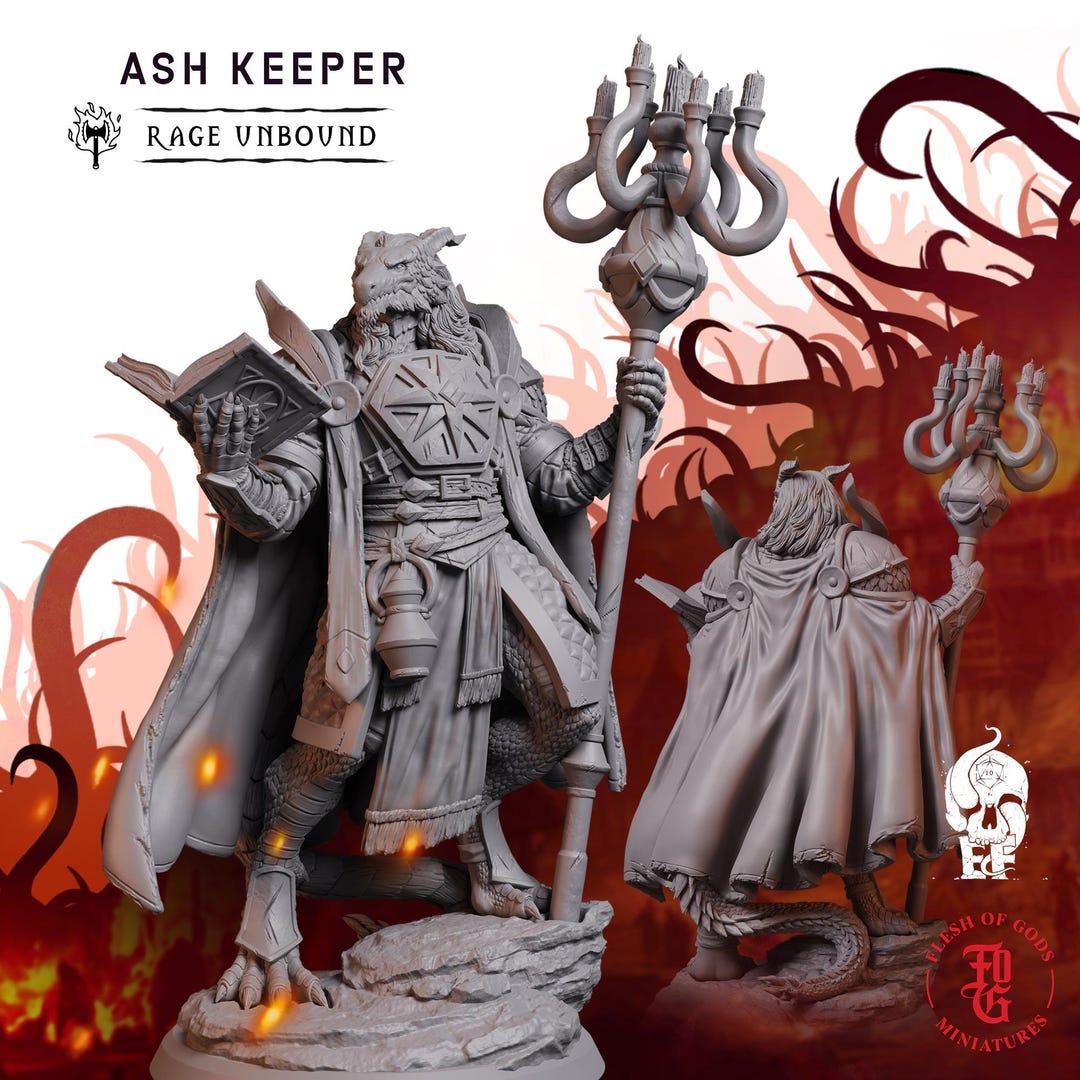 Ash Keeper | Fantasy Tabletop Miniature - 28MM - 100MM | Dungeons and ...