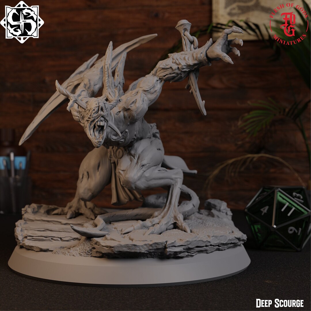 Deep Scourge Fantasy Tabletop Miniature 28MM 54MM Dungeons and Dragons ...