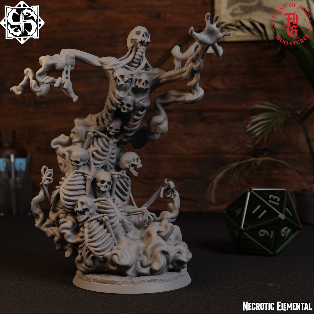 Necrotic Elemental Fantasy Tabletop Miniature 28MM 54MM Dungeons and ...