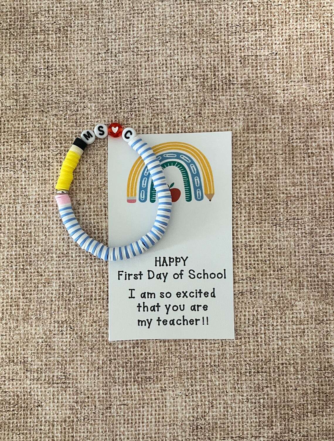 School Teacher Bracelet Teacher Gift Teach Pencil & - Etsy