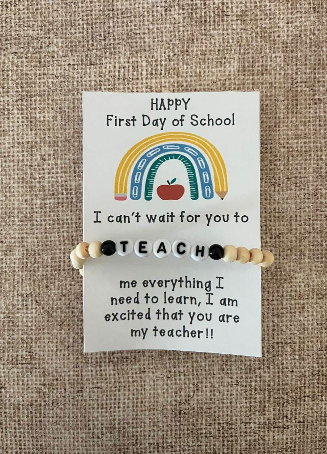 School Teacher Bracelet | Teacher Gift | Teach Pencil Bracelet ...