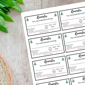 Potluck Reminder,office Potluck, Holiday Printable Potluck ...