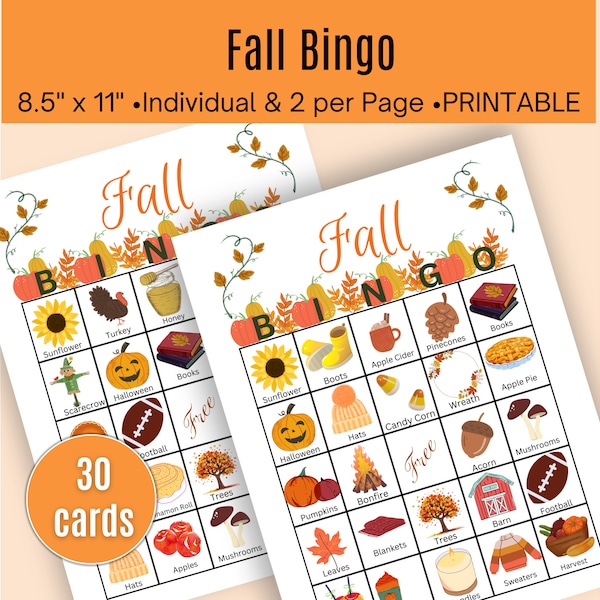 Fall Games Printable - Etsy
