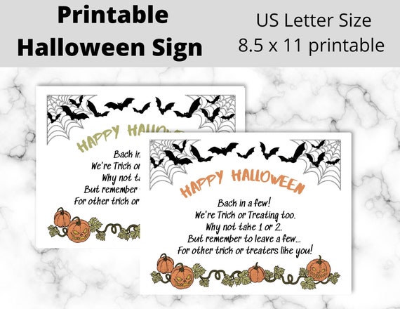 Happy Halloween Signs Printable