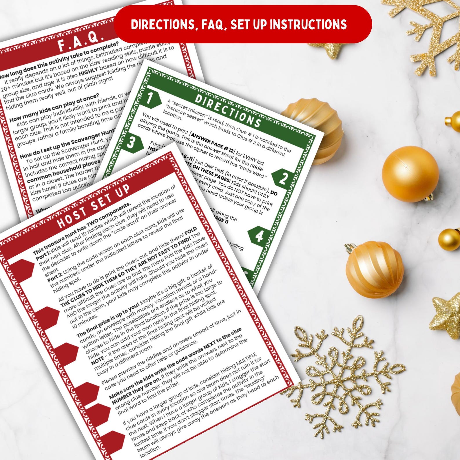 Elf Scavenger Hunt for Kids, Elf Treasure Hunt, Indoor Christmas Elf ...