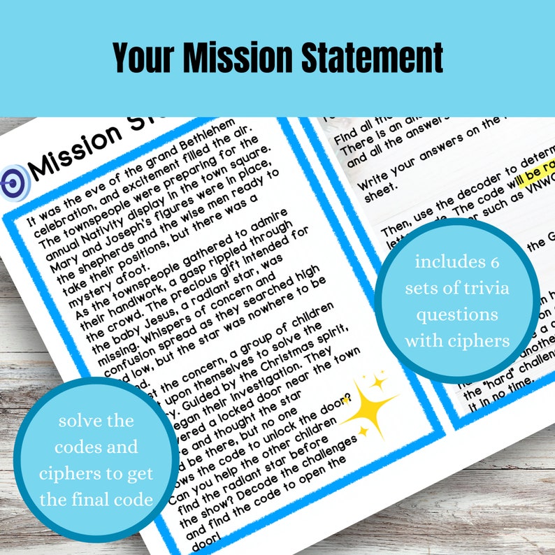 Bible Trivia Escape Room, Christmas Nativity Game, Christmas Trivia ...