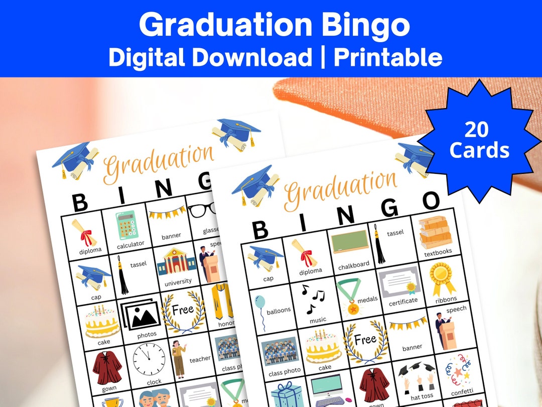 Graduation Bingo Cards, High School Grad Bingo, Instant Download ...
