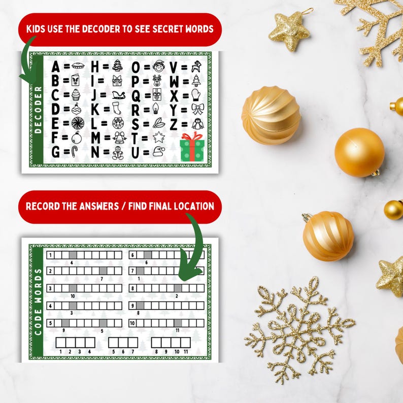 Elf Scavenger Hunt for Kids, Elf Treasure Hunt, Indoor Christmas Elf ...