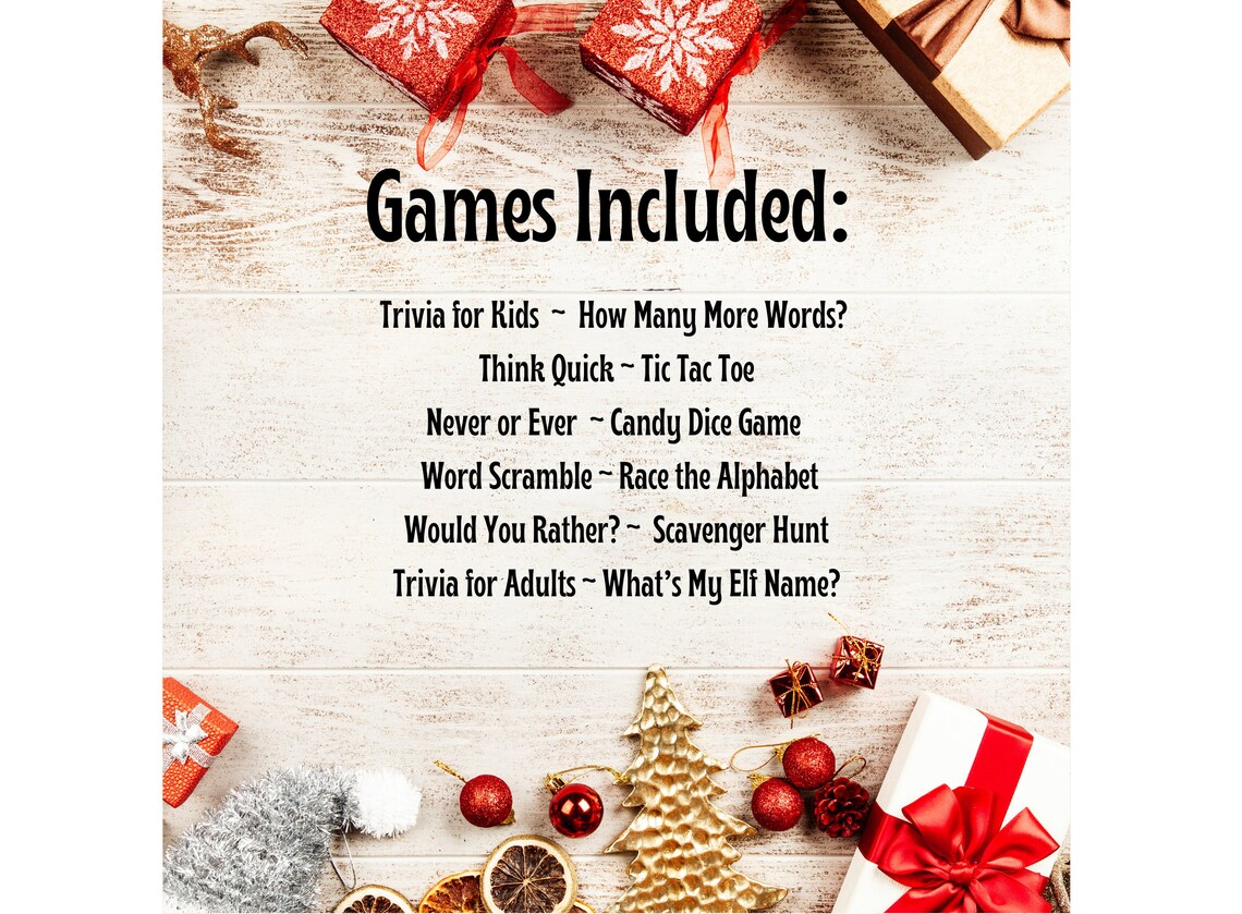 Christmas Game Bundle, 12 Printables, Winter Game Bundle, Christmas ...