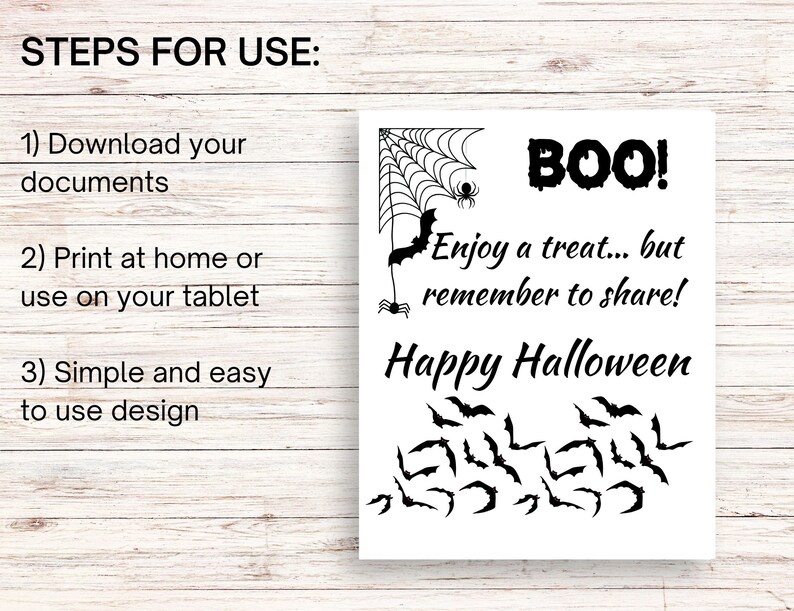 Printable Halloween Sign, Halloween Candy Sign, 8.5 X 11 Printable ...