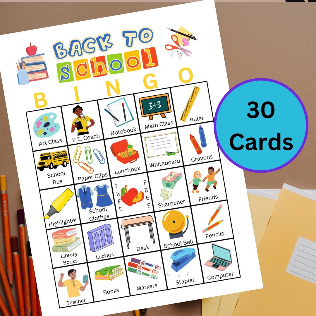Back to School Bingo Cards,welcome,1st Day of School Activity,back to ...