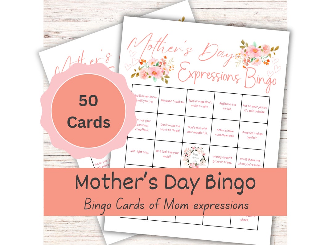 Mother's Day Printable Bingo, Gifts for Grandma, Presents From Kids ...