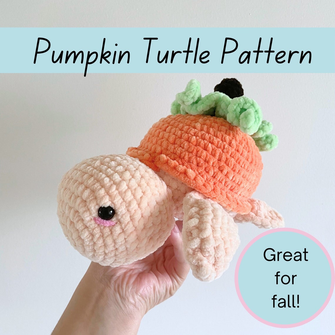 Pumpkin Turtle Crochet Pattern, PDF Download, Toy Crochet Pattern ...