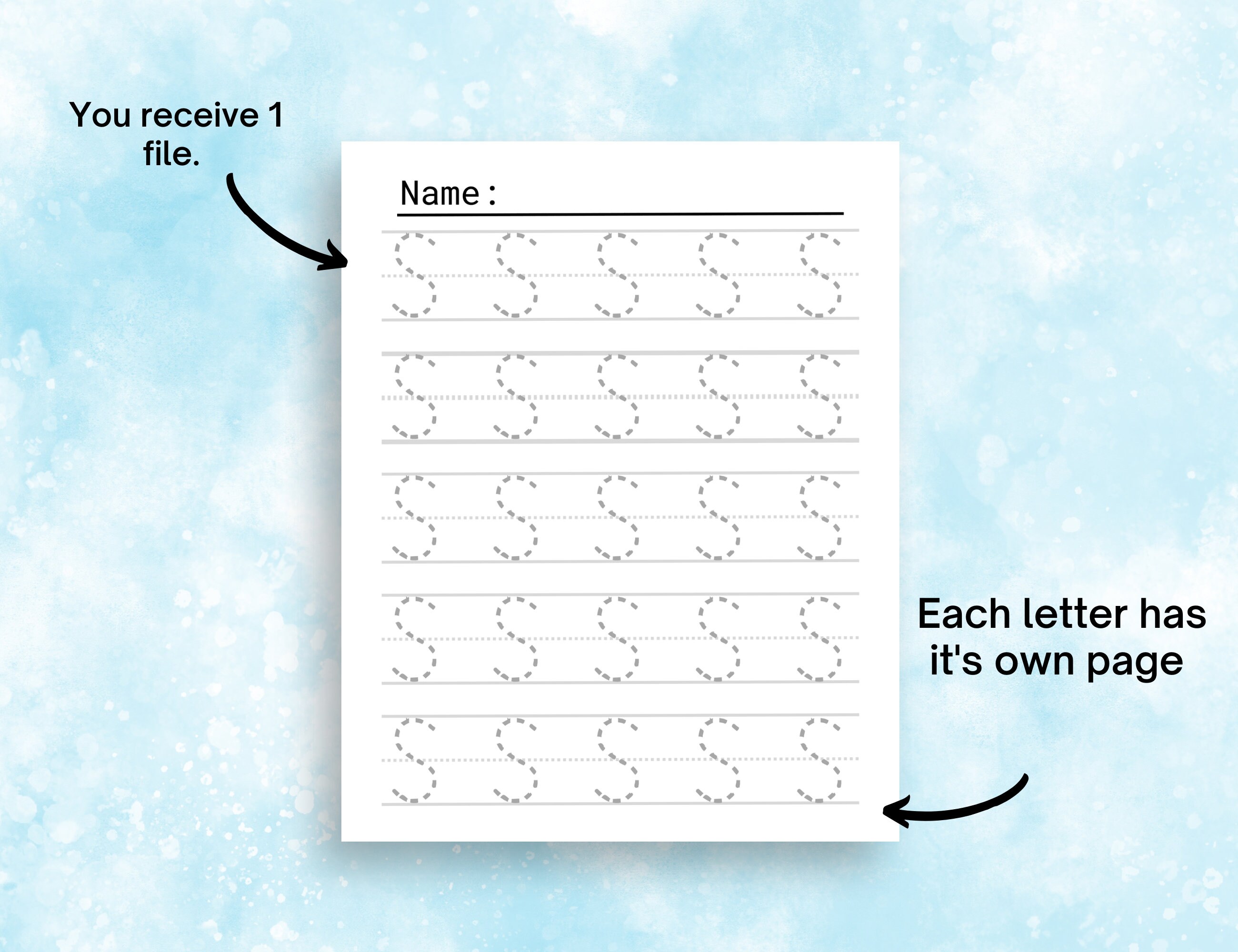 Alphabet Tracing Printable, A to Z Letters, Upper and Lower Case ...