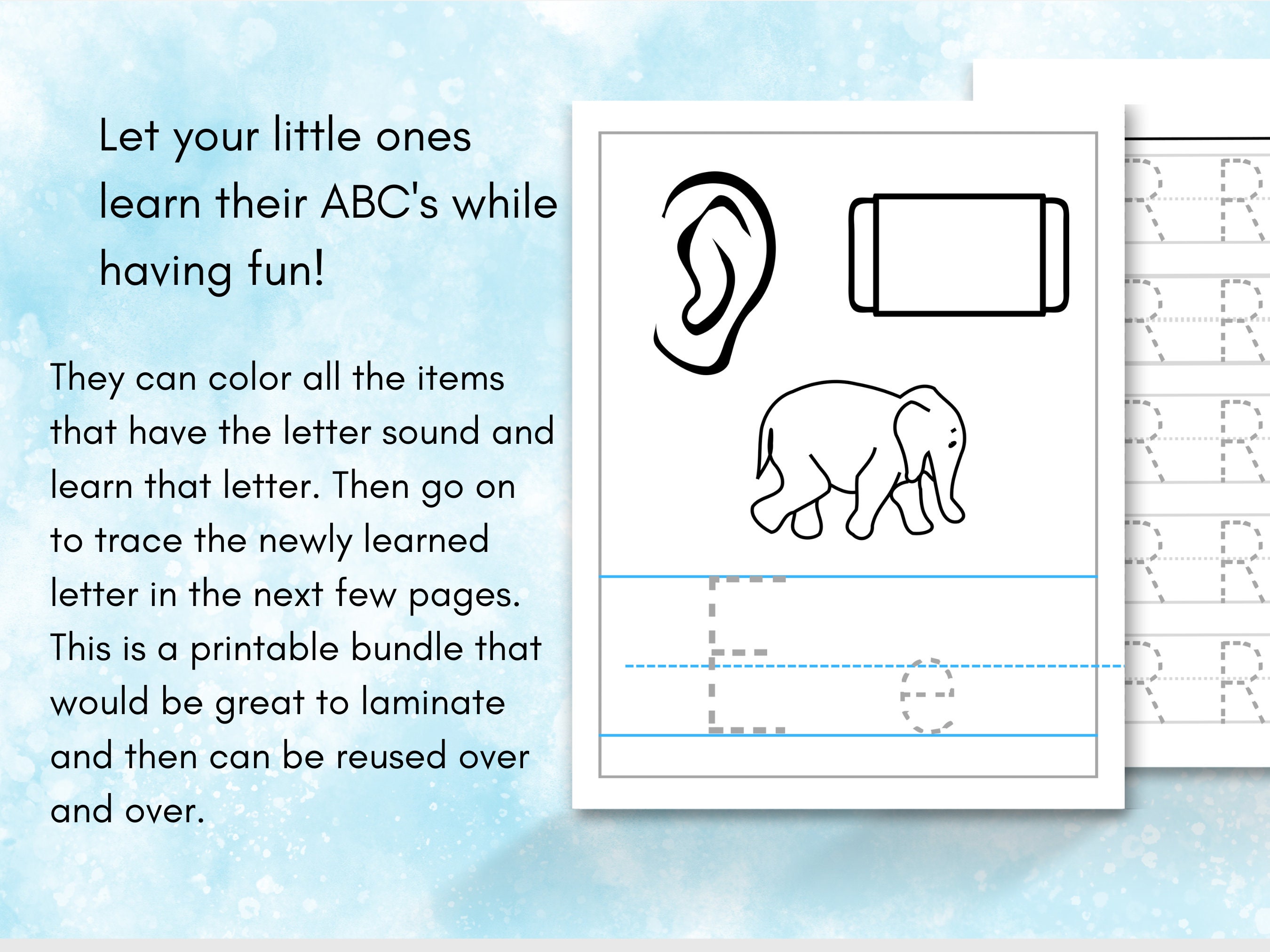 Alphabet Tracing Printable, A to Z Letters, Upper and Lower Case ...