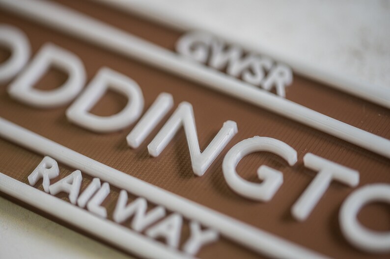 GWR Toddington Railway Station Plaque/sign/totem 3D Printed Brown and ...