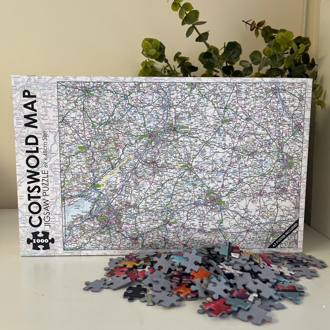 Cotswold OS Road Map Jigsaw Puzzle - 1000 & 500 Pieces - Etsy UK