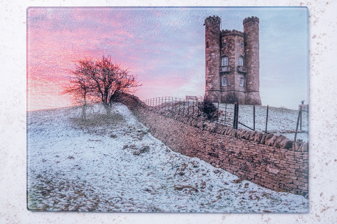 Broadway Tower Glass Chopping Board Cotswolds - Etsy