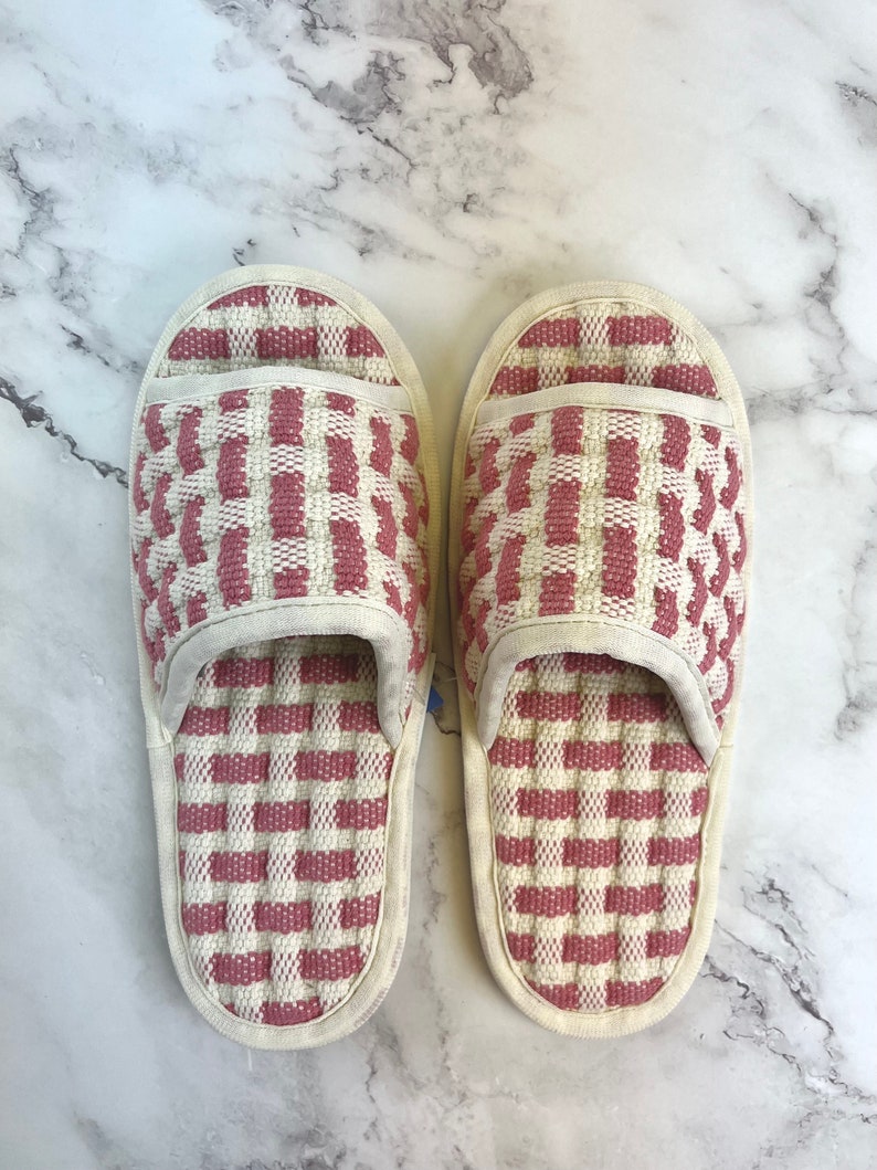 Soft Non Slip Washable Cotton Waffle Weave Slippers for Embroidery ...