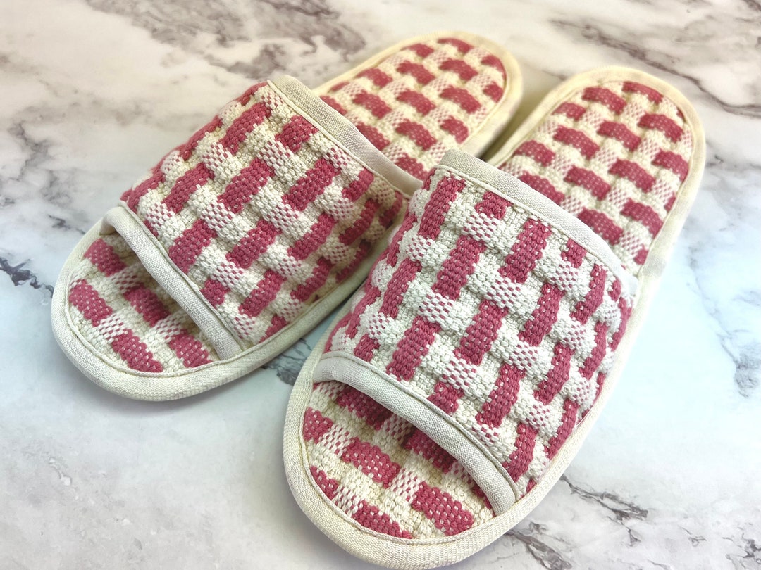 Soft Non Slip Washable Cotton Waffle Weave Slippers for Embroidery ...