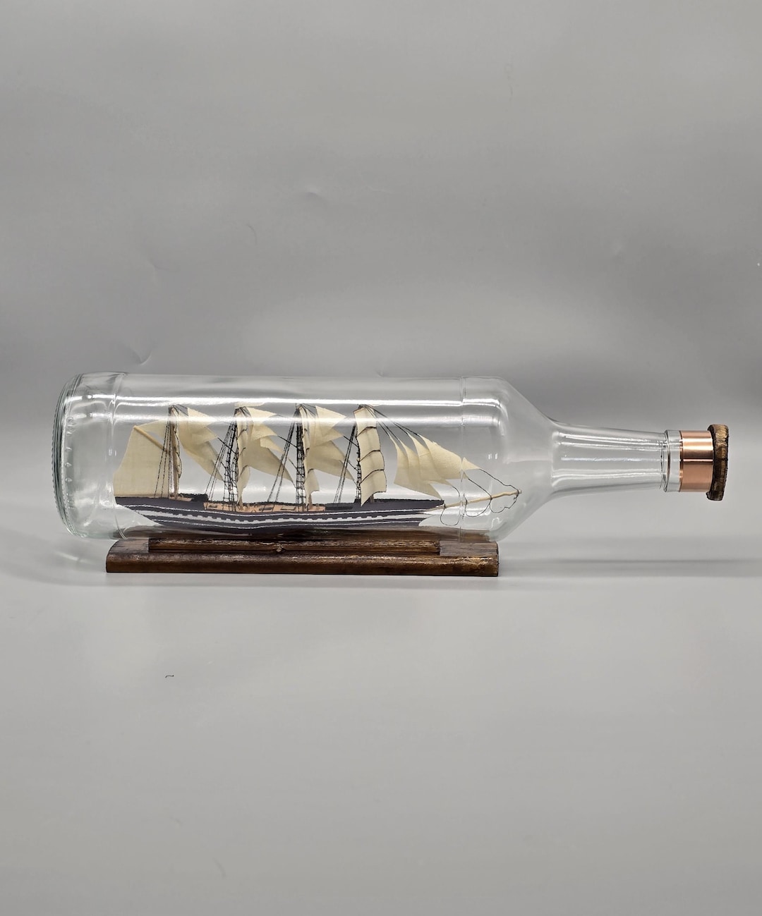 Handmade Ship in a Bottle – Eco Nautical Gift, Personalized Maritime ...