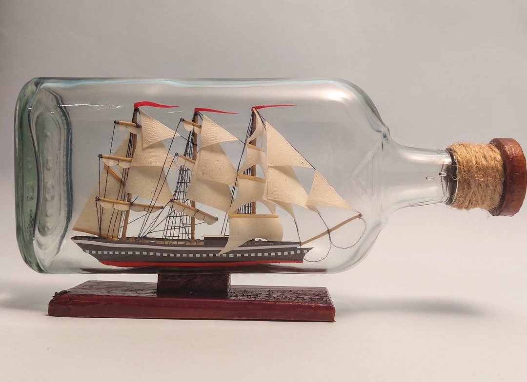 Ship in a Bottle, Ship in a Bottle, Eco Gift - Etsy