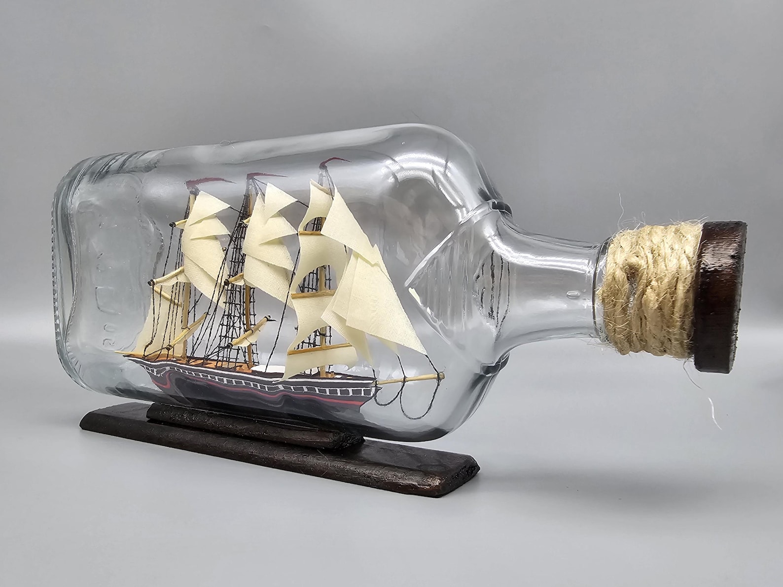 Barco en botella hecho a mano: regalo náutico ecológico, decoración ...