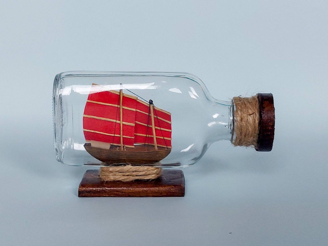 Eco-friendly Ship in a Bottle "red Dragon" – Handmade Personalized Gift ...