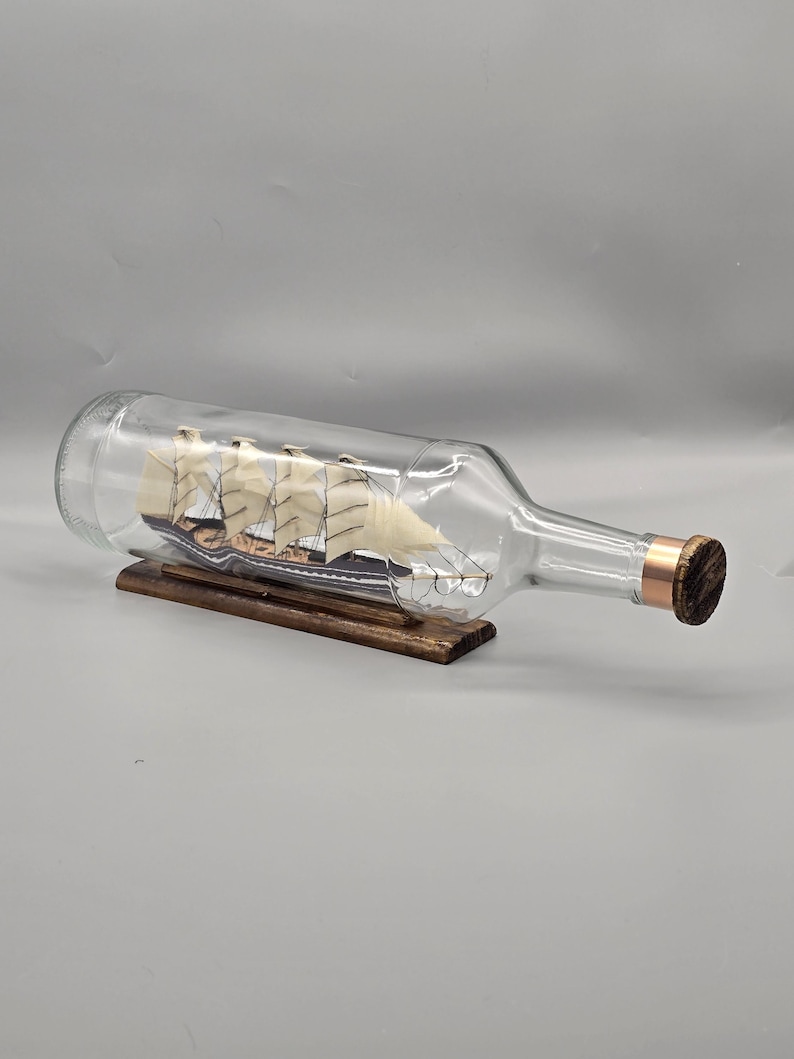 Handmade Ship in a Bottle – Eco Nautical Gift, Personalized Maritime ...
