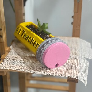 Personalized Custom Pencil Pot Plant Custom Succulent Stand Indoor ...