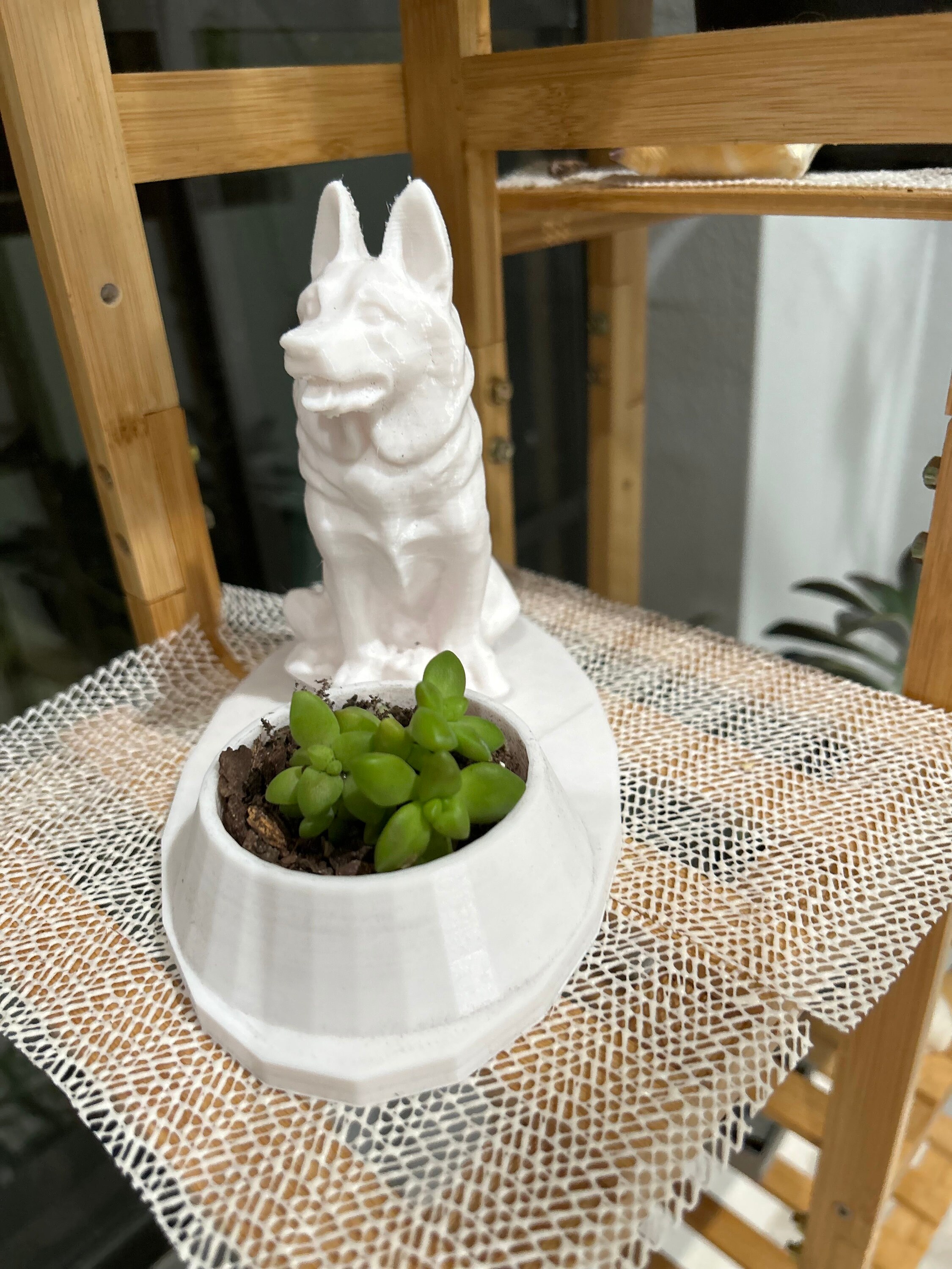 German Shepherd Pot Plant Custom Succulent Stand Indoor Inches Tall - Etsy