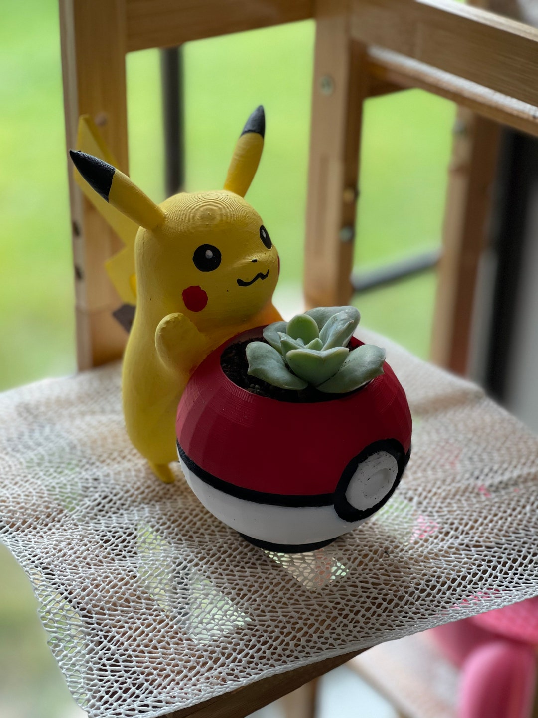 Pika With Ball Pot Plant Custom Succulent Stand Indoor Inches Tall - Etsy