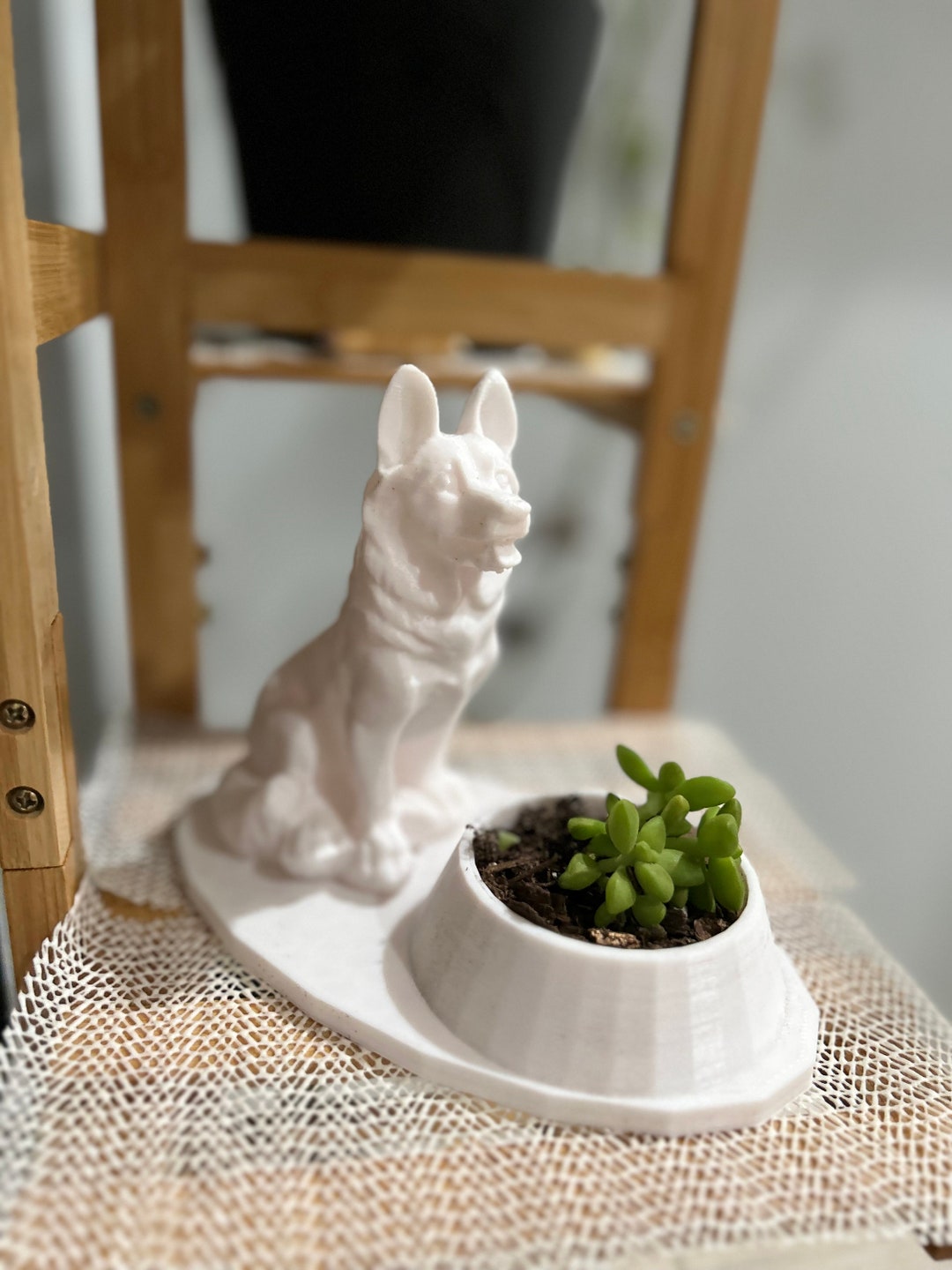 German Shepherd Pot Plant Custom Succulent Stand Indoor Inches Tall - Etsy