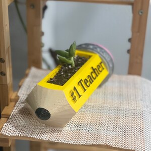 Personalized Custom Pencil Pot Plant Custom Succulent Stand Indoor ...