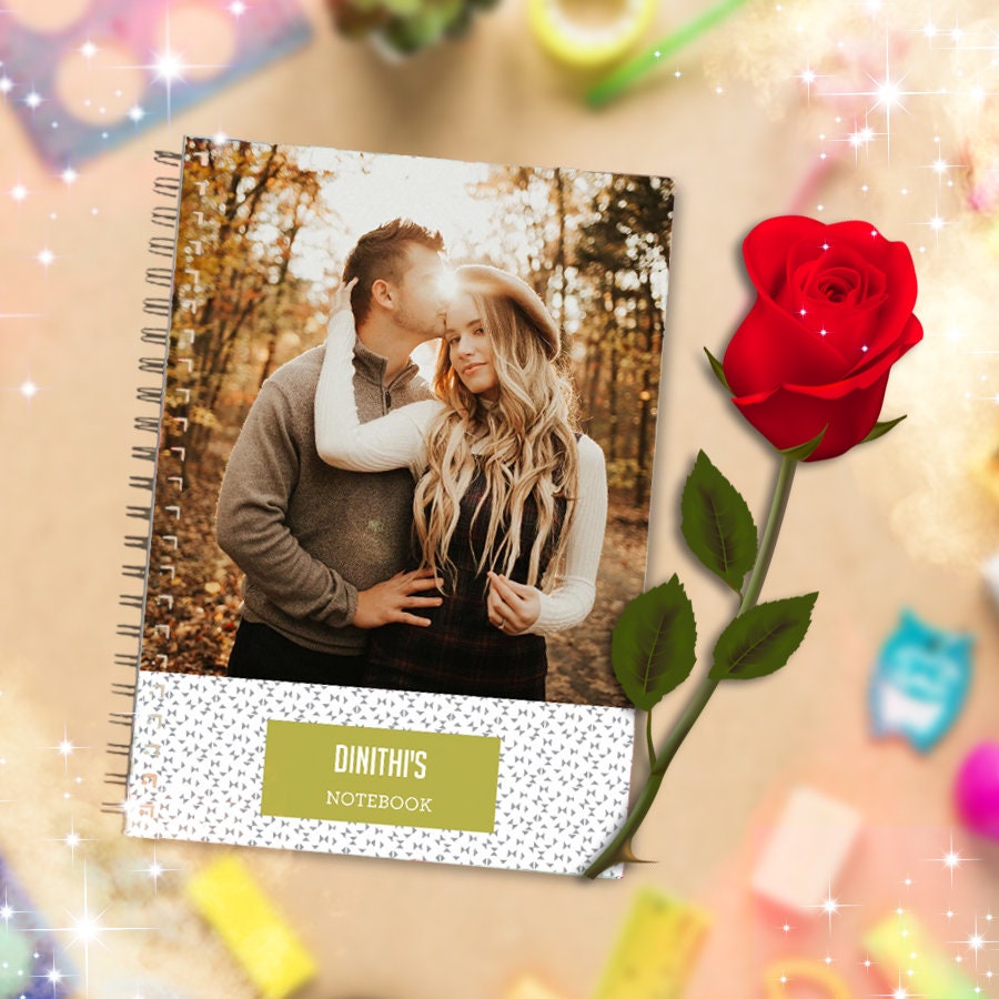 Personalised Notebook, A5 Size Photo Notebook, Day Planner, Spiral ...